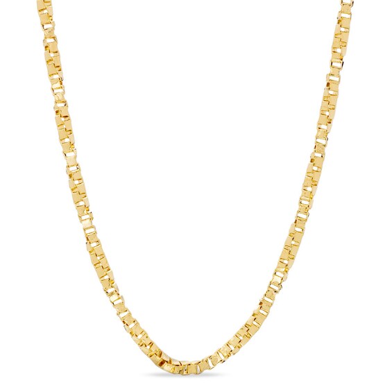 Ladies' 1.0mm Twisted Box Chain Necklace in 14K Gold - 18" | Zales Outlet