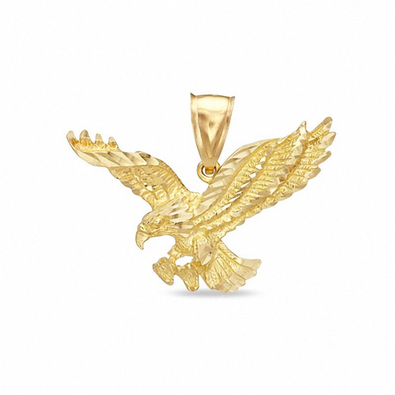 10k Yellow Gold Eagle Pendant Charm Necklace Bird Fine Jewellery For ...