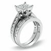 2 CT. T.W. Quad Princess-Cut Diamond Bridal Set in 14K White Gold ...