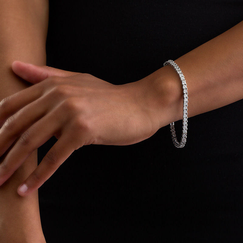 Zales Outlet 1 ct. T.W. Diamond Tennis Bracelet in Sterling Silver