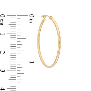 28.0mm Tube Hoop Earrings in Hollow 14K Gold | Zales Outlet