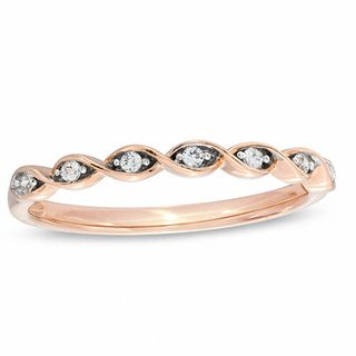 Stackable Diamond Accent Seven Stone Ring in 10K Rose Gold | Zales Outlet
