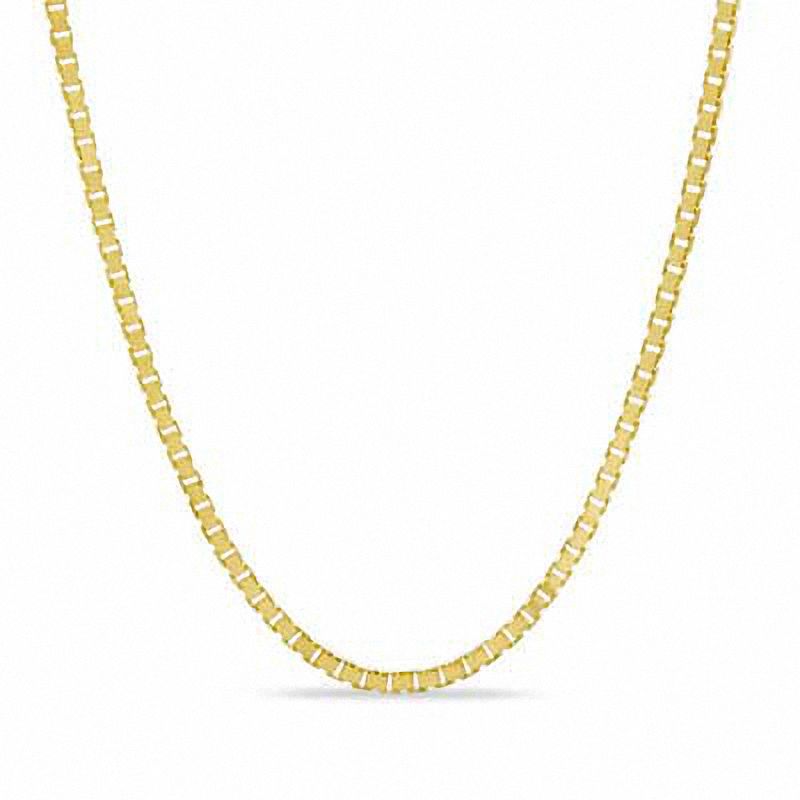 1.1mm Box Chain Necklace in 14K Gold 24