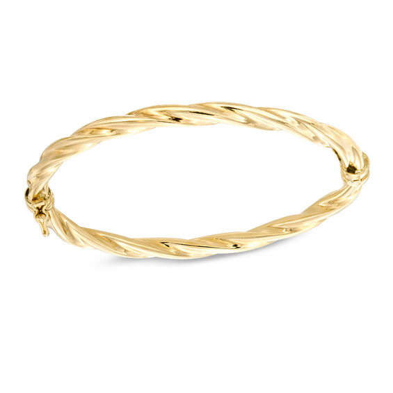Twist Bangle in 10K Gold | Gold Bracelets | Bracelets | Zales Outlet