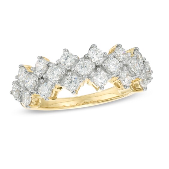 1 CT. T.W. Diamond Triple Row Anniversary Ring in 10K Gold | Zales Outlet