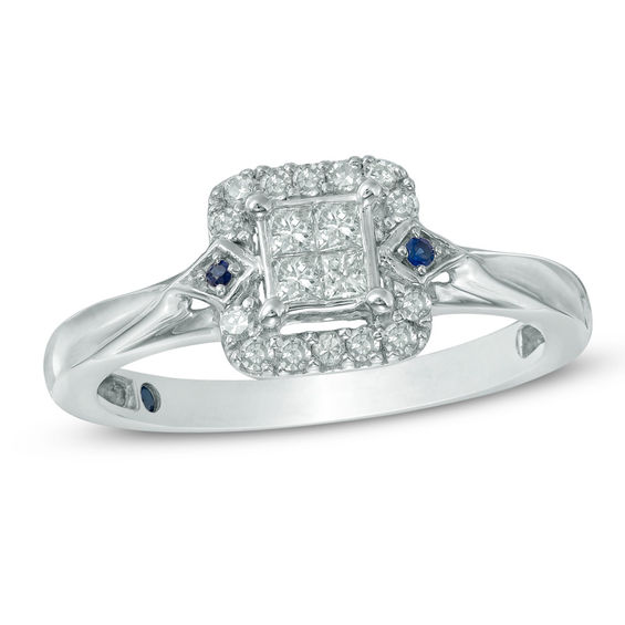 Cherished Promise Collection™ 1/4 CT. T.W. Princess-Cut Diamond and ...