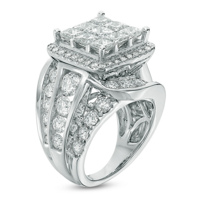 Princess cut composite diamond ring store