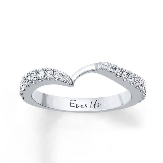 Ever Us™ 1/2 CT. T.W. Diamond Contour Band in 14K White Gold | Zales Outlet