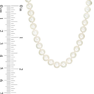 6.0-7.0mm Button Freshwater Cultured Pearl Strand Necklace and Earrings ...