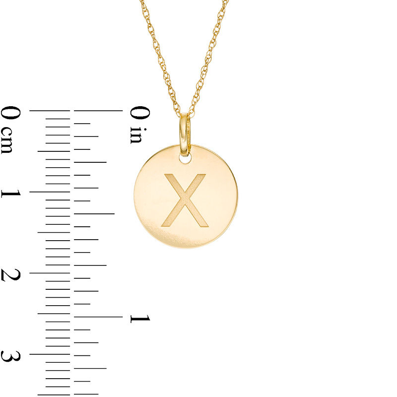 Small Disc Uppercase "X" Pendant in 10K Gold | Zales Outlet