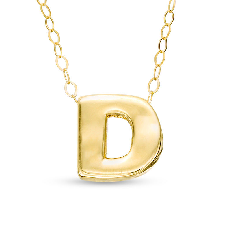 Mini Block "D" Initial Pendant in 10K Gold | Zales Outlet