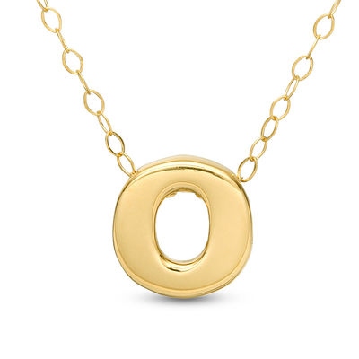 Mini Block "O" Initial Pendant in 10K Gold | Zales Outlet
