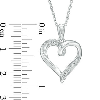 Diamond Accent Loop Heart Pendant in Sterling Silver | Zales Outlet