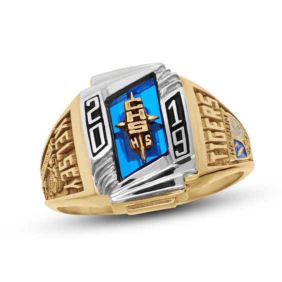 Ladies' Simulated Rectangle Birthstone High School Class Ring by ...