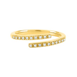 1/10 CT. T.W. Diamond Wrap Open Shank Ring in 10K Gold | Zales Outlet