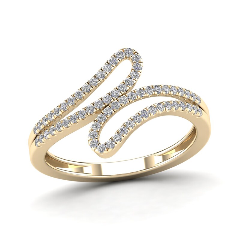 1/4 CT. T.W. Diamond Loop Ring in 14K Gold | Zales Outlet