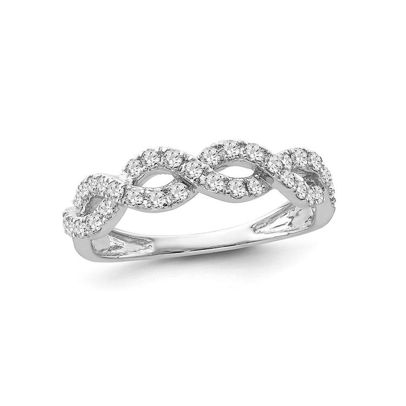 1/2 CT. T.W. Diamond Infinity Ring in 10K White Gold | Zales Outlet