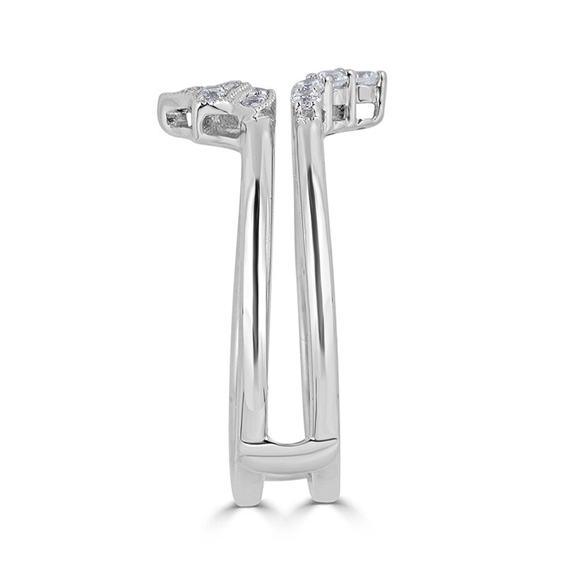 1/4 CT. T.W. Diamond Contour Solitaire Enhancer in 14K White Gold ...