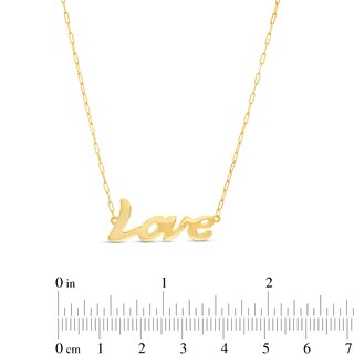 "Love" Script Necklace in 10K Gold | Zales Outlet