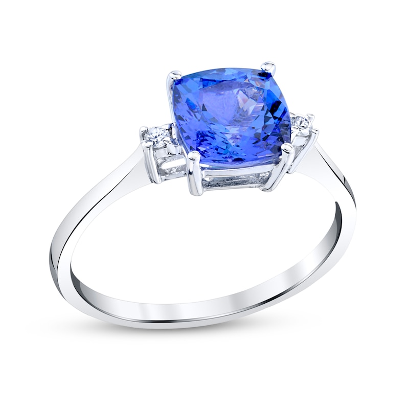 Tanzanite Cushion Cut Ring