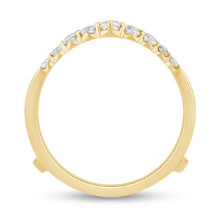 1/2 CT. T.W. Diamond Graduated Contour Solitaire Enhancer in 14K Gold ...