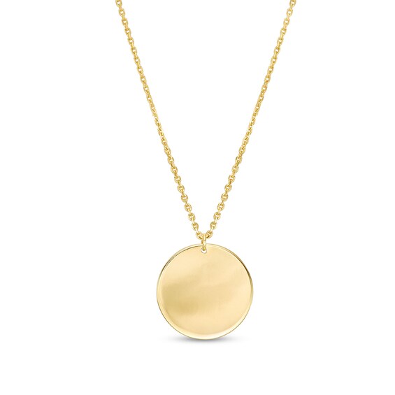 Polished Disc Pendant in 10K Gold | Zales Outlet