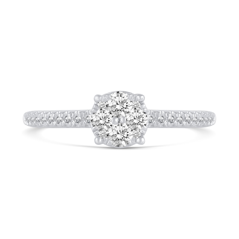 1/2 CT. T.W. Multi-Diamond Engagement Ring in 14K White Gold | Zales Outlet