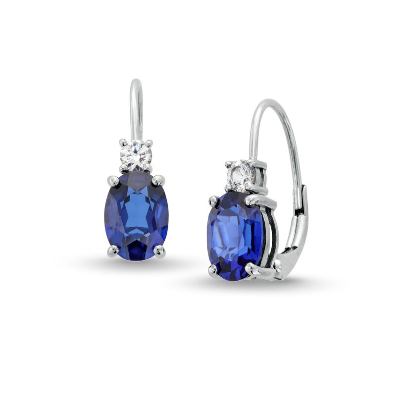 Lab Created Sapphire Earrings