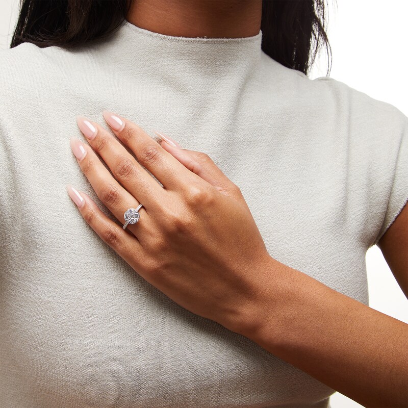 1 CT. T.W. Multi-Diamond Engagement Ring in 10K White Gold | Zales Outlet