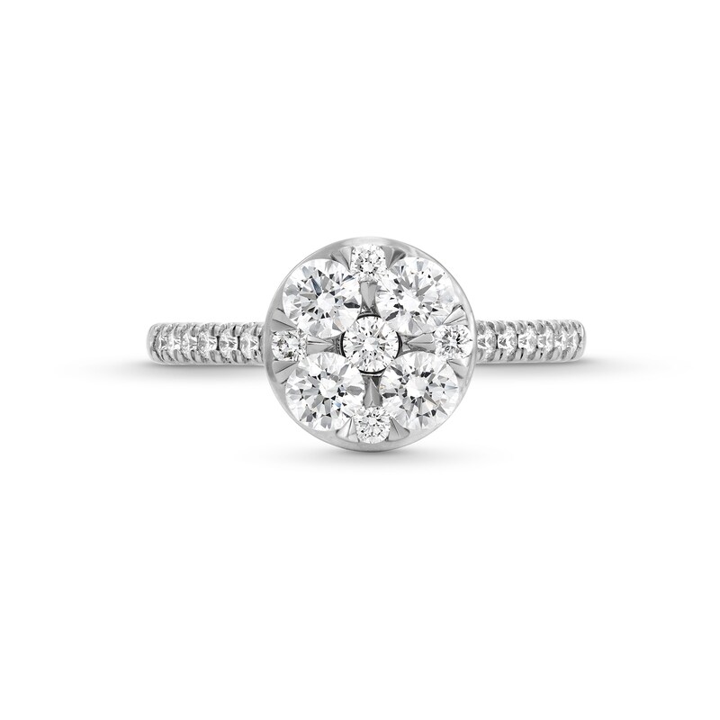 1 CT. T.W. Multi-Diamond Engagement Ring in 10K White Gold | Zales Outlet