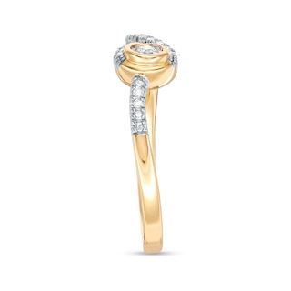 Previously Owned - Interwoven™ 1/10 CT. T.W. Diamond Ring in 10K Gold ...